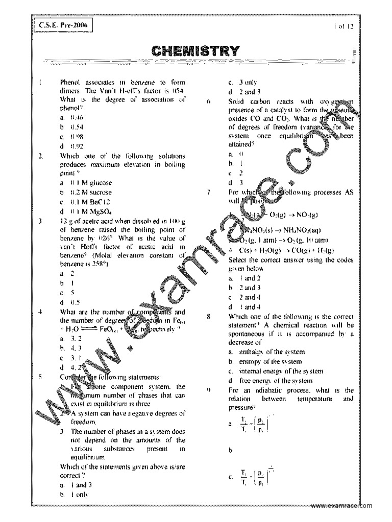 Chemistry Mock Test 3 PDF | PDF | Organic Compounds | Organic Chemistry