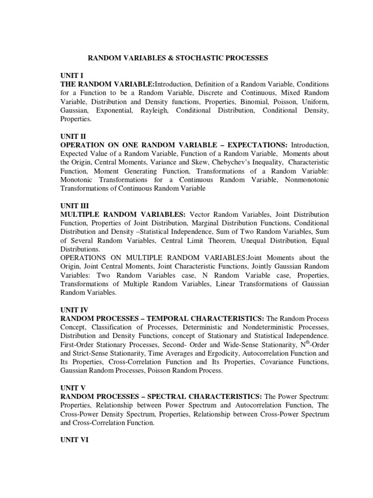 Ii Ii Ece RVSP | PDF | Stationary Process | Stochastic Process