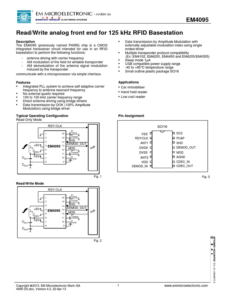 Rfid Em4095 - DS PDF | PDF