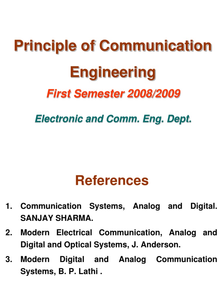Principle of Communication Engineering | PDF | Analogue Electronics ...