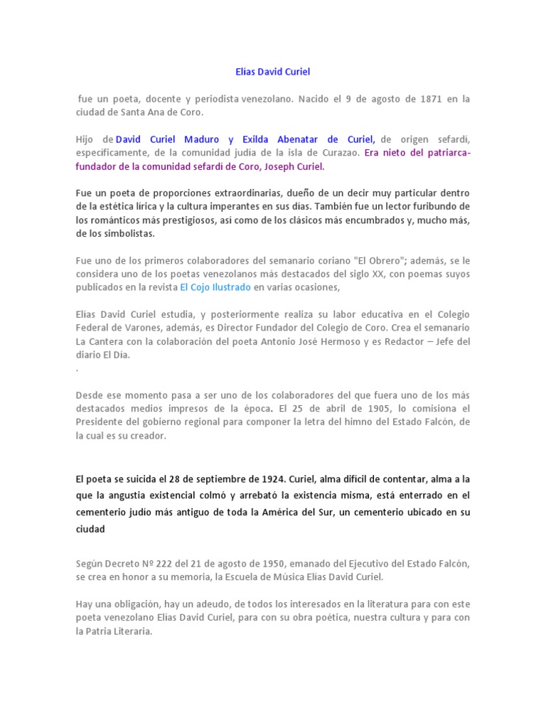 Elías David Curiel | PDF
