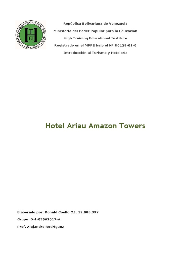 Hotel Ariau Amazon Towers | PDF | Hotel | Selva