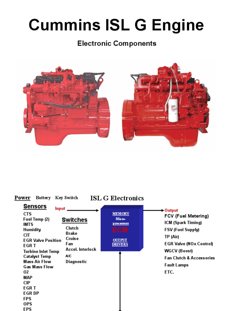 Cummins ISL G Engine Electronic Components Overview | PDF | Systems ...