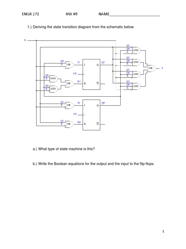 State Transition Diagrams and Equations | PDF | Electronics | Areas Of ...