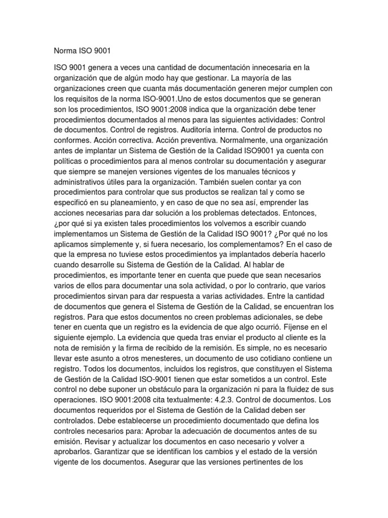 Piramide y Documentacion Del Iso 9001 | PDF | Gestión de la calidad ...