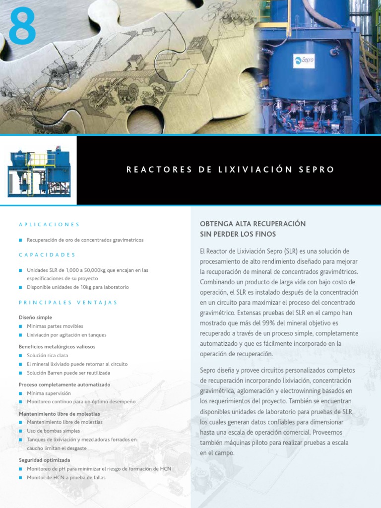 8 Sepro Leach Reactors SP LoRes PDF | PDF | Science | Tecnología (general)