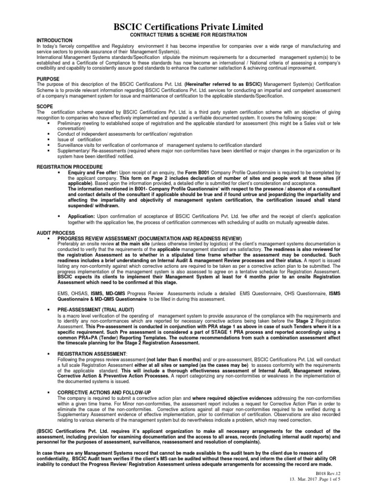 Bscic Info | PDF | Indemnity | Audit