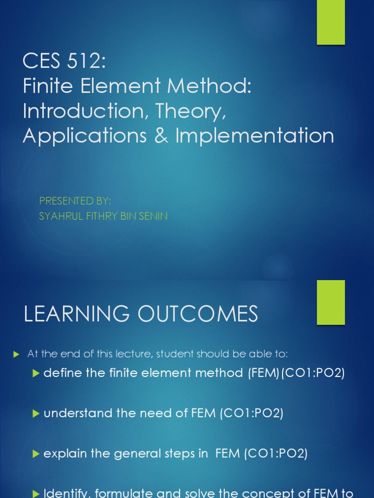 Finite Element Theory Pdf Finite Element Method Matrix Mathematics 9707