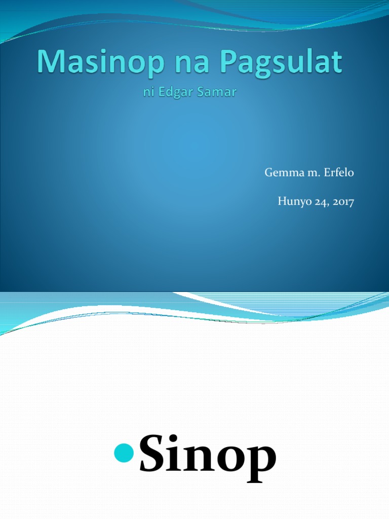 Masinop Na Pagsulat | PDF