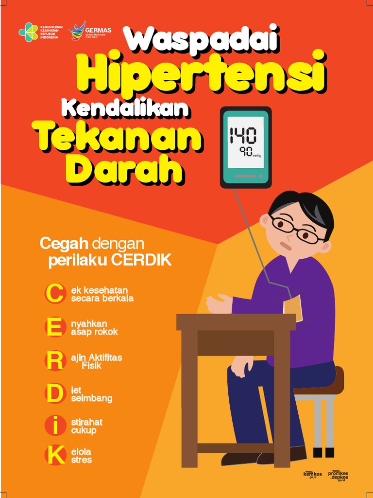 Flyer Waspadai Hipertensi Cerdik - 15x21cm | PDF