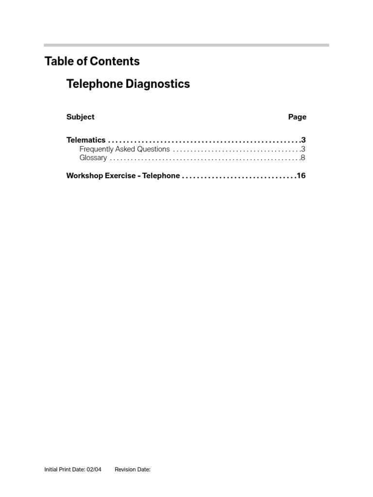 04 Telephone Diagnostics | Download Free PDF | Mobile Phones ...