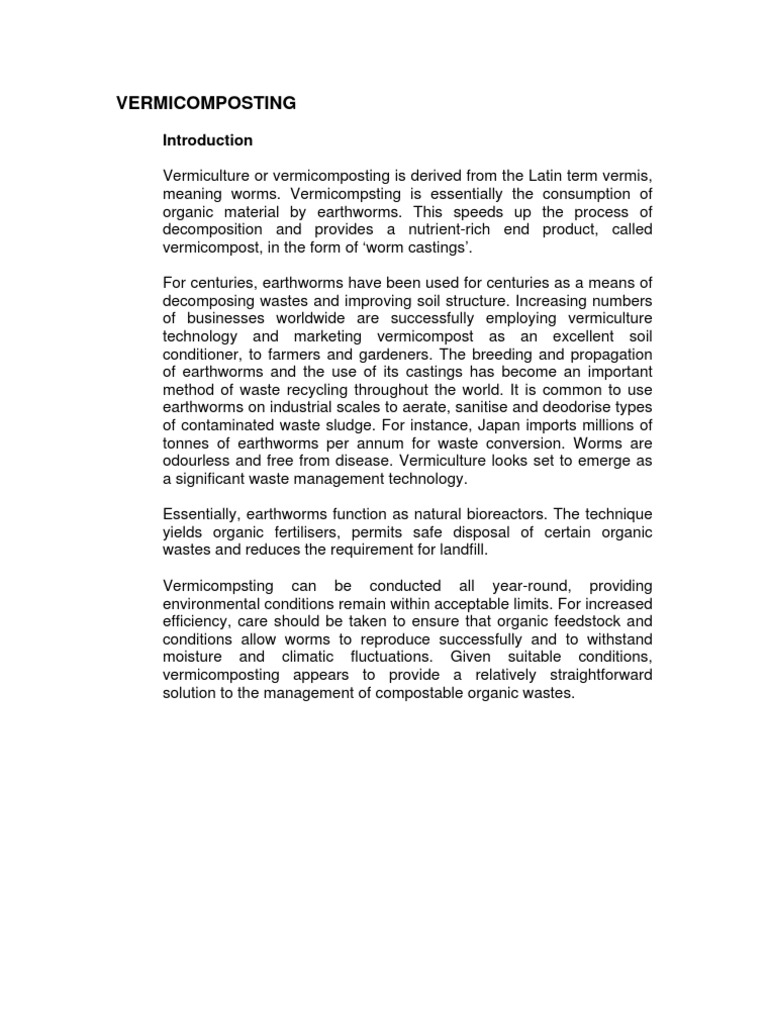 Vermicomposting | PDF | Compost | Soil