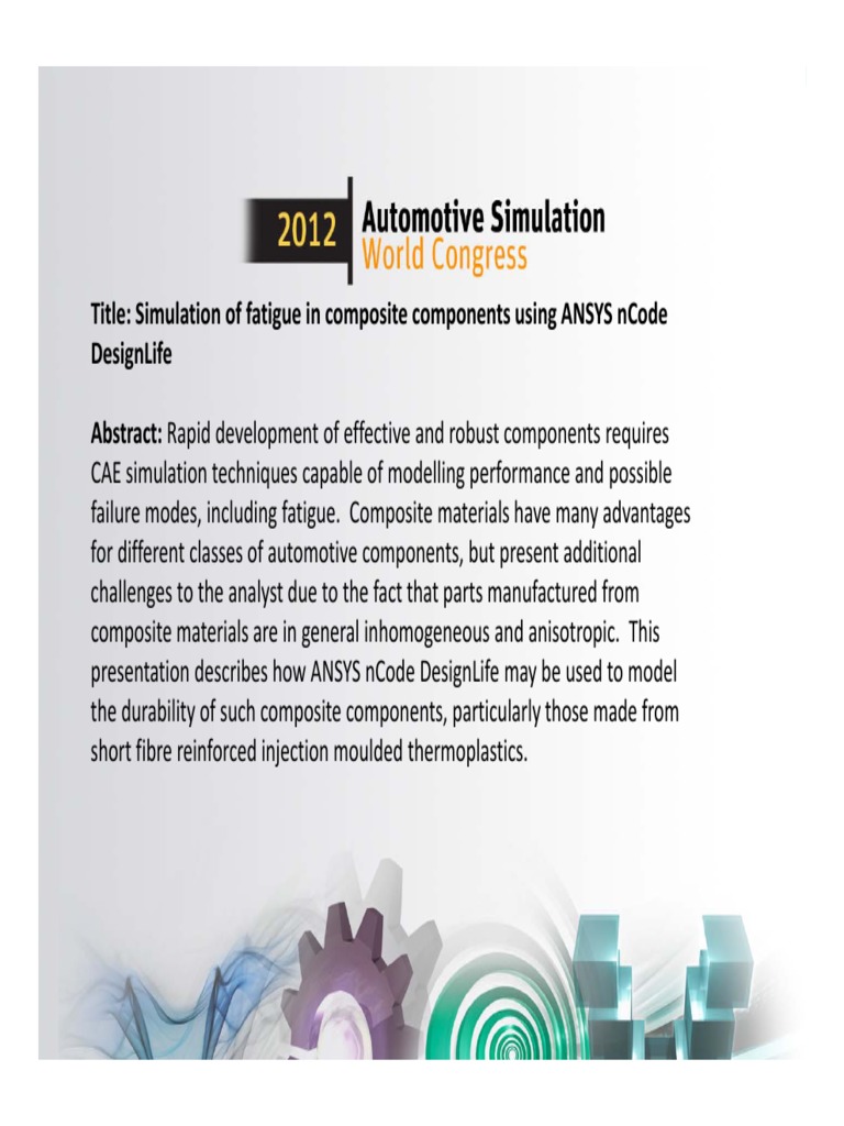 Fatigue Simulation in Composite Materials | PDF | Fatigue (Material ...