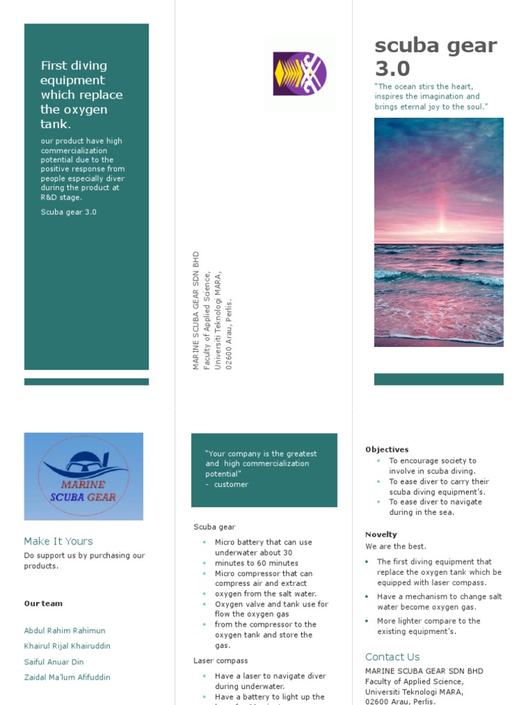 Brochure | PDF | Scuba Diving | Underwater Sports