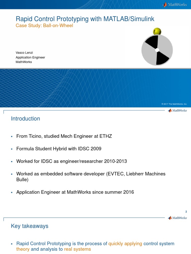 HANDOUT_Rapid Control Prototyping with MATLAB.pdf | Software Prototyping | Matlab