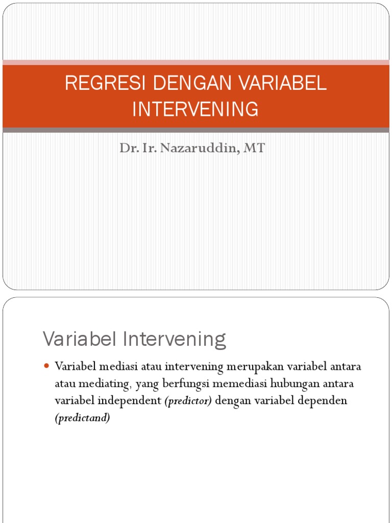 010 Regresi Variabel Intervening | PDF