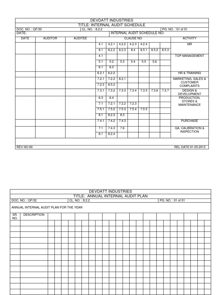 Audit Schedule and Plan | PDF | Accounting | Business Process Management