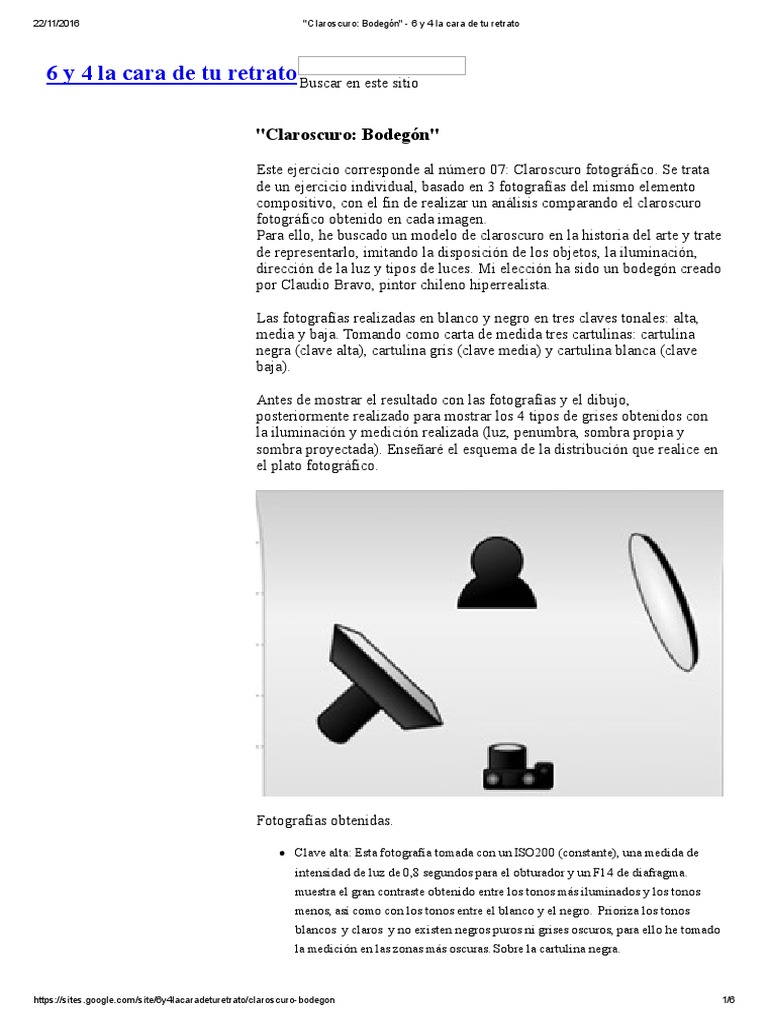 Claroscuro - Bodegón - 6 y 4 La Cara de Tu Retrato | PDF | Sombra ...
