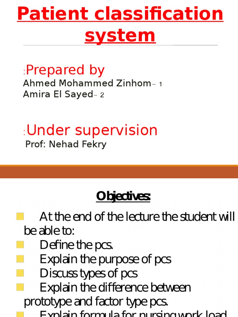 Patient Classification Systems: A Guide | PDF | Nursing | Intensive ...