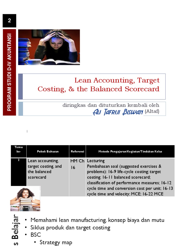 Lean Accounting, Target Costing, BSC | PDF | Lean Manufacturing ...