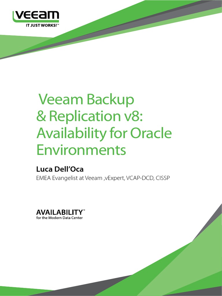 Veeam Data Protection Oracle Environments | PDF | Oracle Database ...
