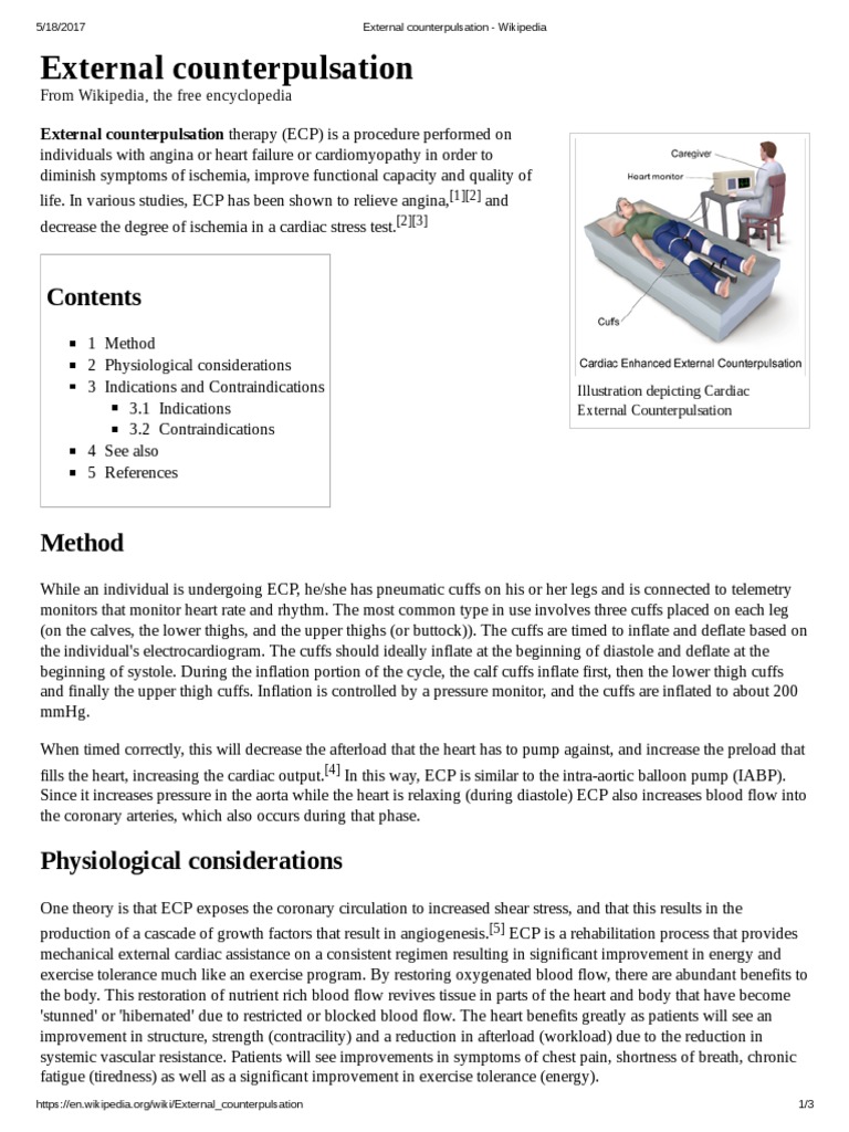External Counterpulsation - Wikipedia | PDF | Heart | Cardiology