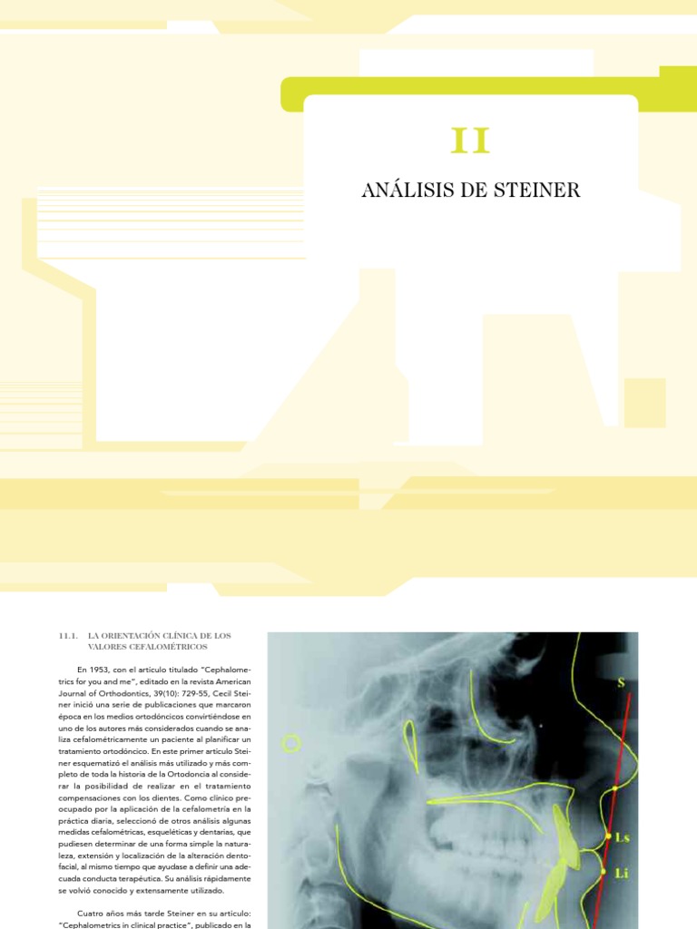 Análisis Cefalométrico de Steiner | PDF | Ortodoncia | Ramas de Odontología