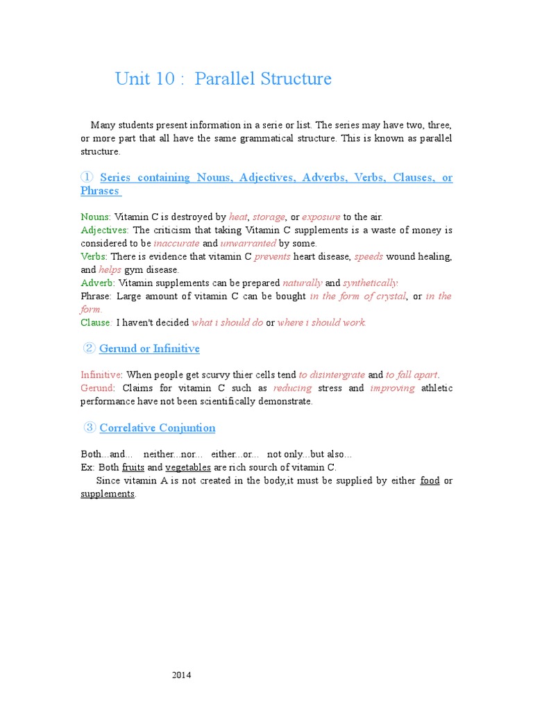 Parallel Structure | PDF