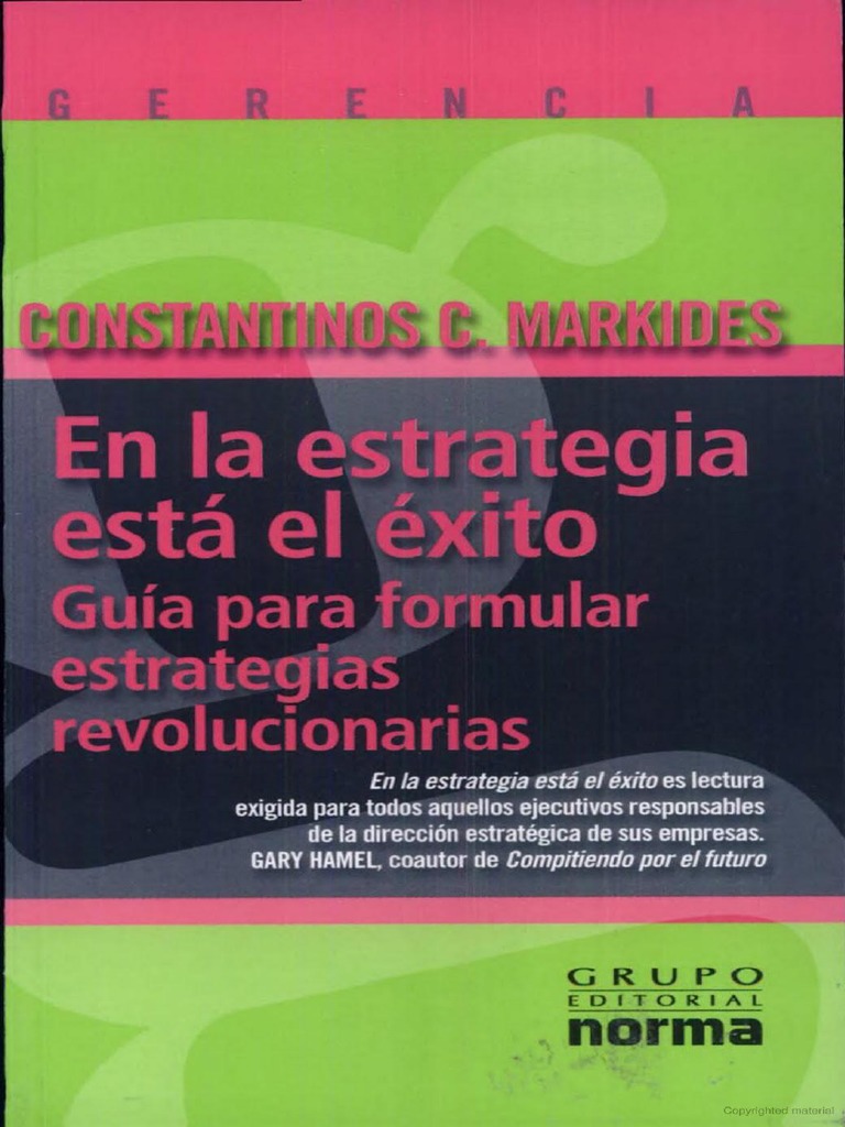 En La Estrategia Esta El Exito - Constantino Markides | PDF | Negocios ...