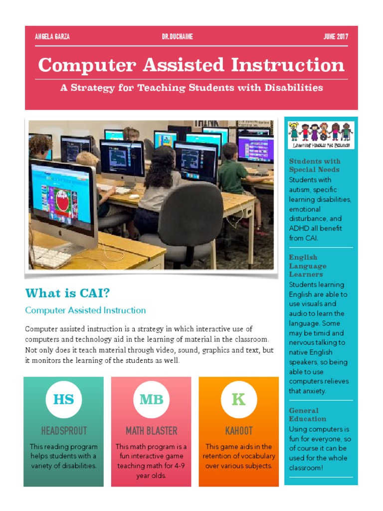 Computer Assisted Instruction | PDF | Learning Disability | Educational ...