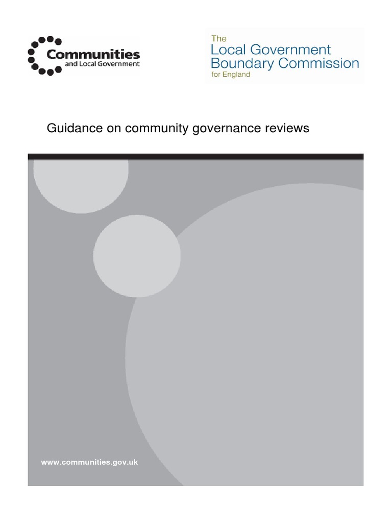 Guidance On Community Governance Reviews | PDF | Governance | Community