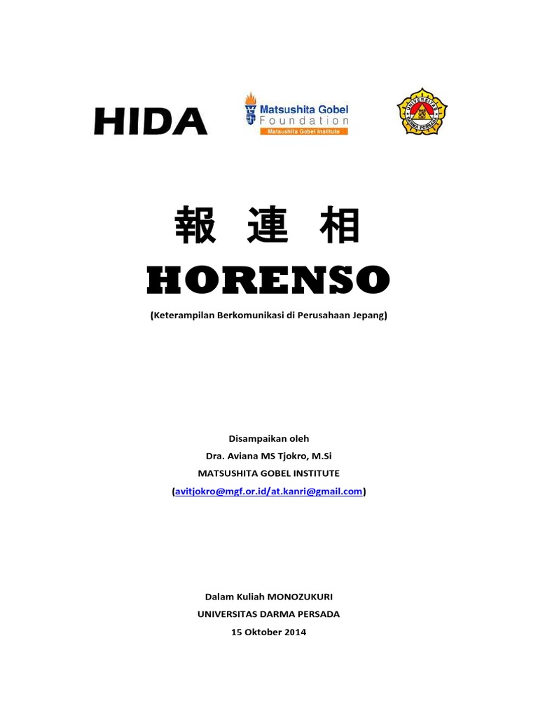 Kuliah 3 HORENSO | PDF