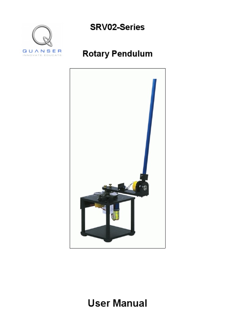 SRV02 Rotary Pendulum User Manual | PDF | Rotation Around A Fixed Axis ...