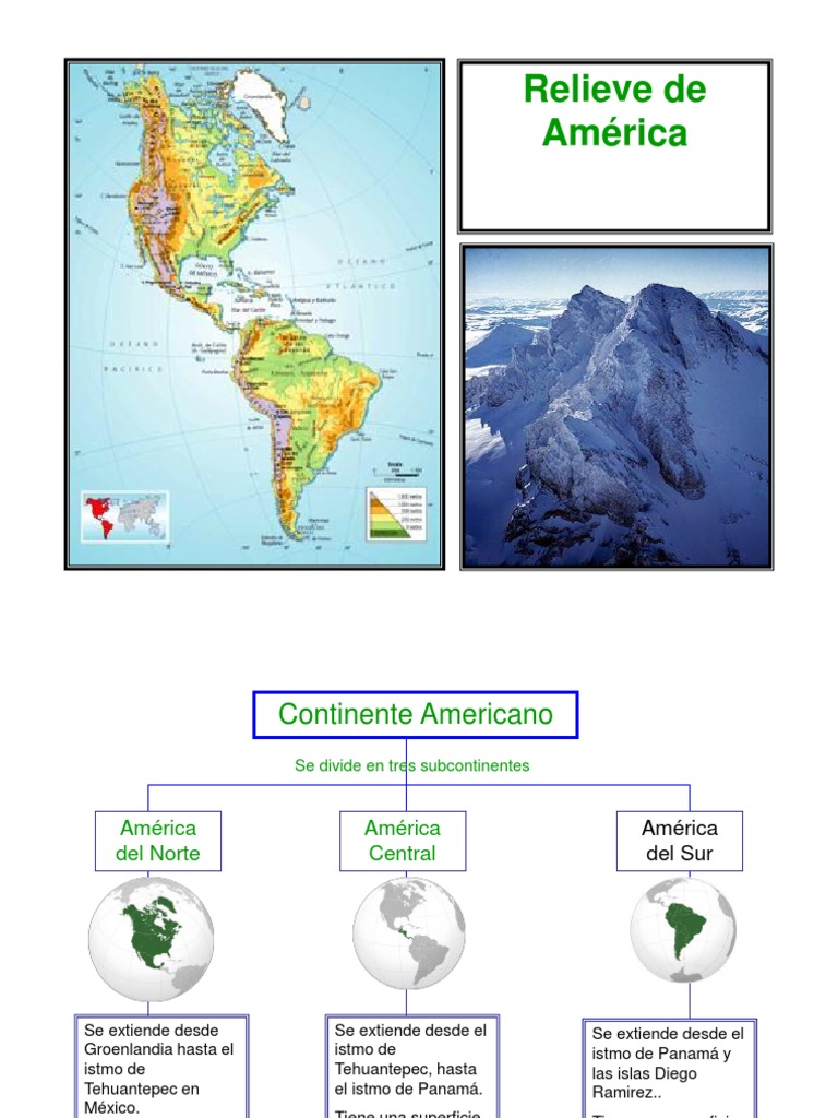 Relieve de America | PDF | Centroamérica | Américas