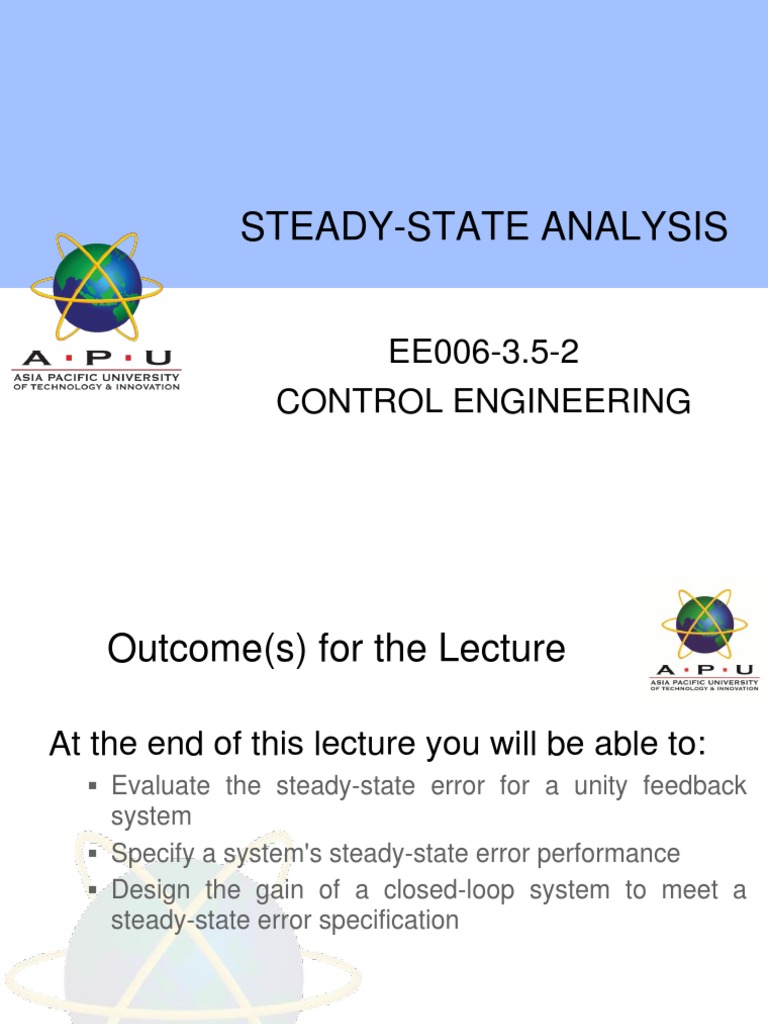 04 Steady State Analysis Pdf Steady State Control Theory