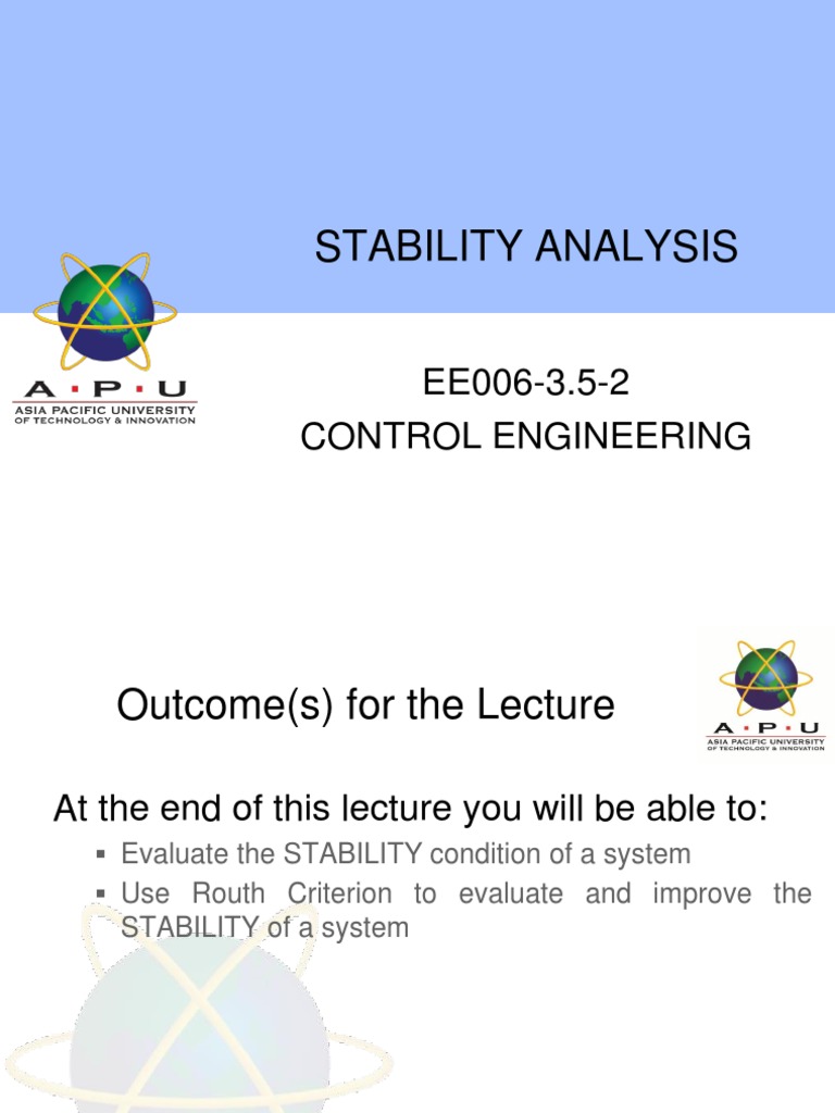 Stability Analysis: EE006-3.5-2 Control Engineering | PDF | Stability ...