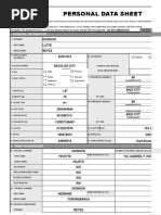 Sample Filled-Out PDS | PDF | Nursing