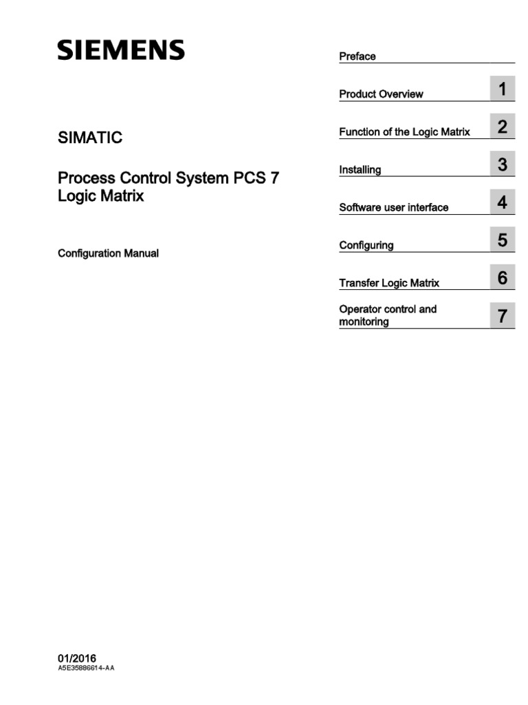 PCS 7 Logic Matrix | PDF | Tab (Gui) | Personal Computers