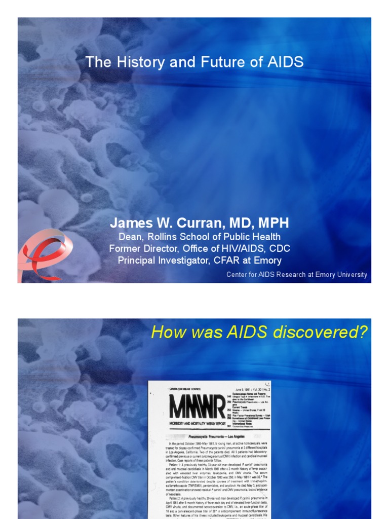 The History and Future of AIDS: James W. Curran, MD, MPH | PDF | Hiv ...