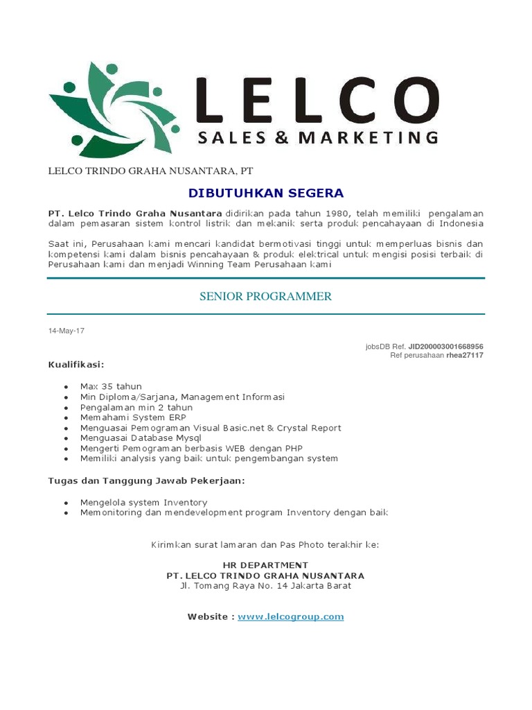 Lelco Trindo Graha Nusantara | PDF | Komputasi | Komputasi dan ...