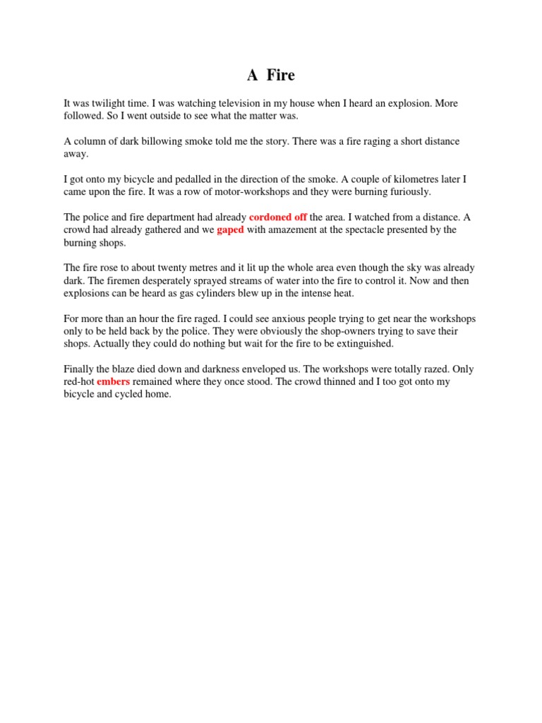 Fire Essay | PDF