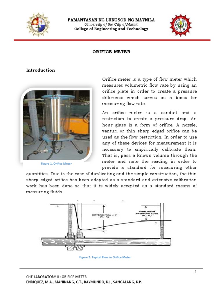 Orifice Meter | PDF | Flow Measurement | Calibration