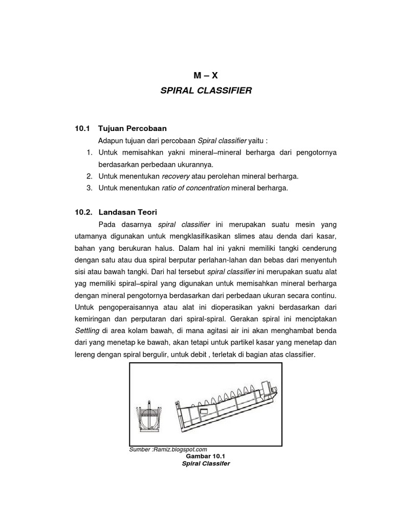 Spiral Classifier | PDF