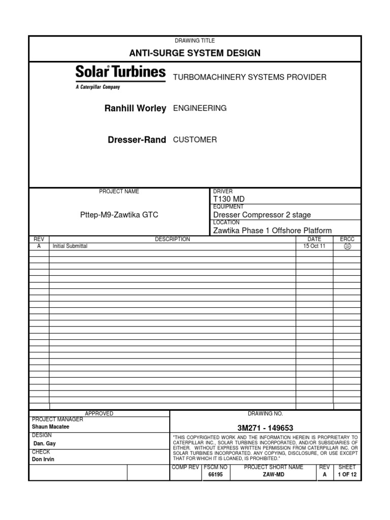 Anti-Surge System Design: Turbomachinery Systems Provider | PDF | Flow ...