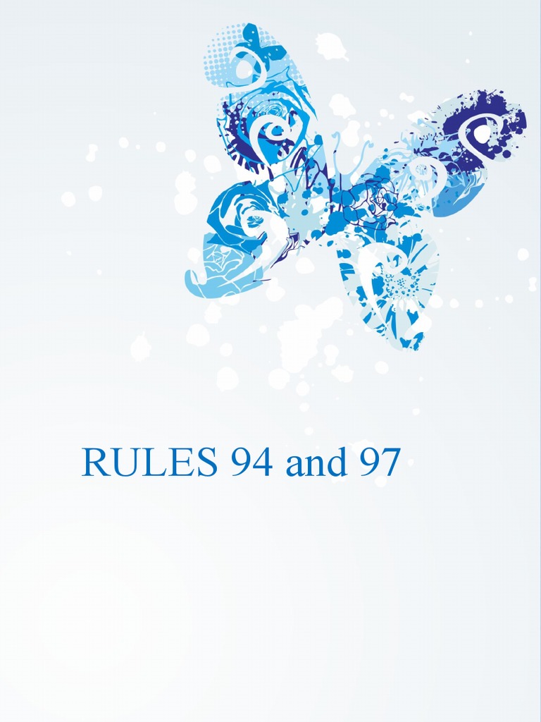 Report On RULES 94 and 97 | PDF | Legal Guardian | Private Law