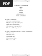 CBSE Class 6 French Practice Worksheets | PDF