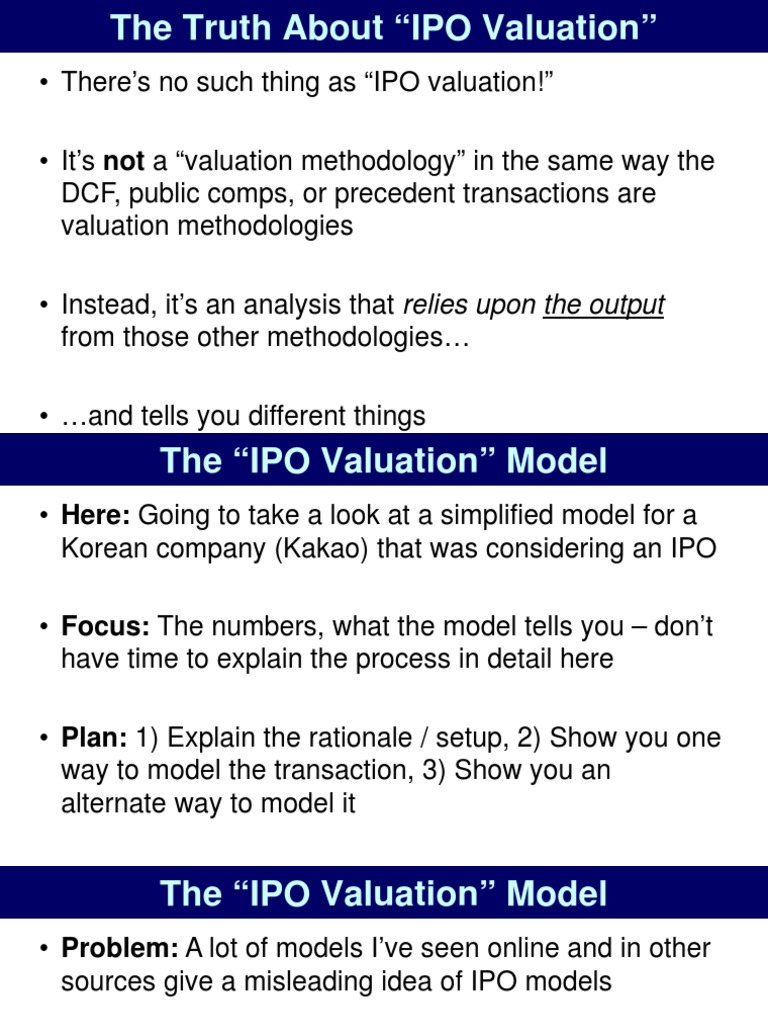 107 09 IPO Valuation Model PDF | PDF