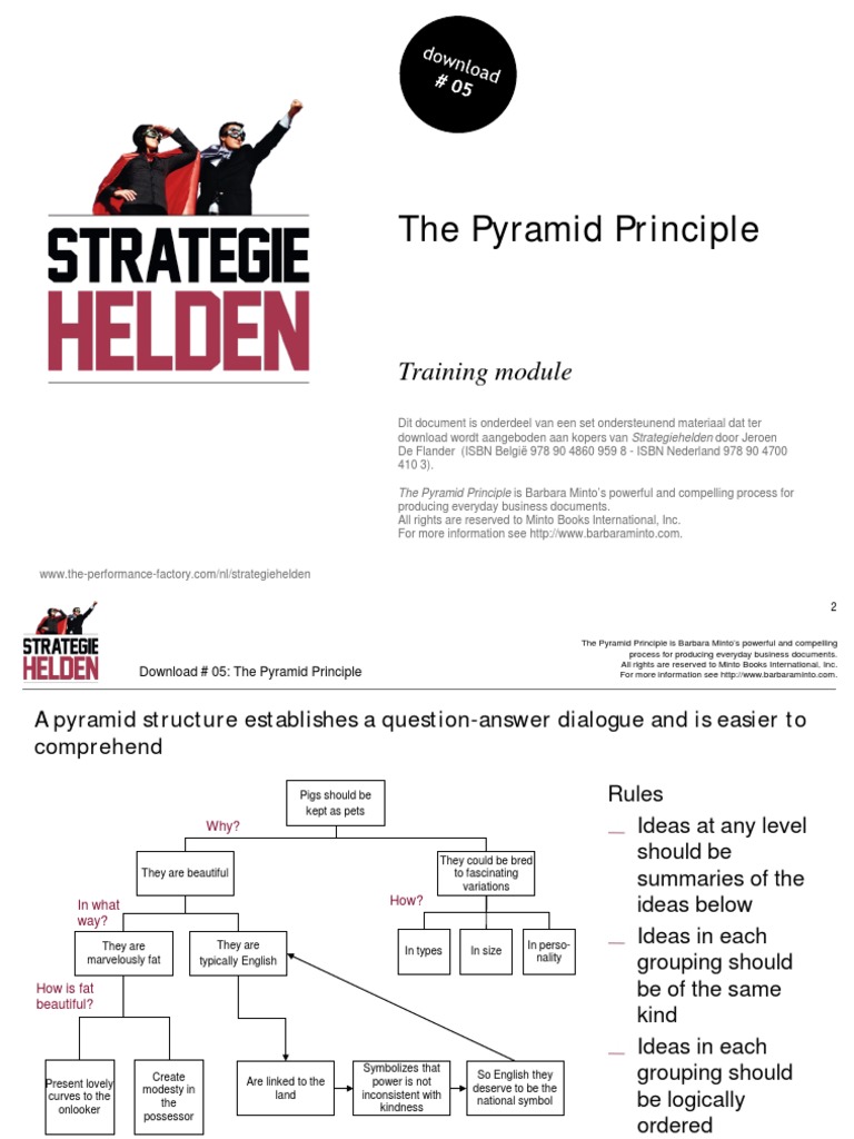 Pyramid Principle StrategieHelden DWNLD 05 | PDF | Reason | Inductive ...