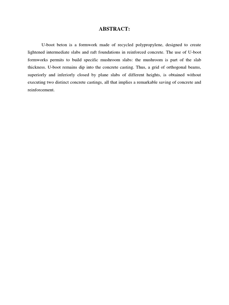 U Boot Civil Eng Seminar | PDF | Concrete | Beam (Structure)