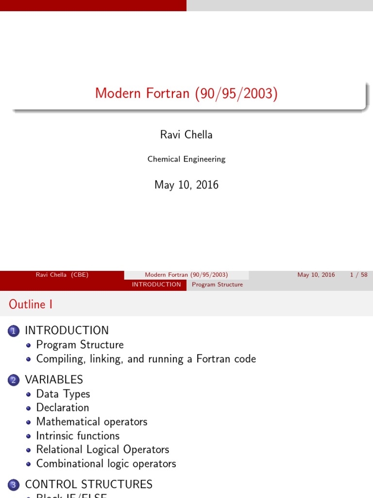 Modern Fortran Pdf Subroutine Parameter Computer Programming
